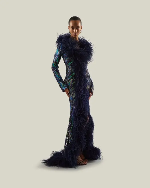 TALLER MARMO Hollywood Disco Gown - Multicolor
