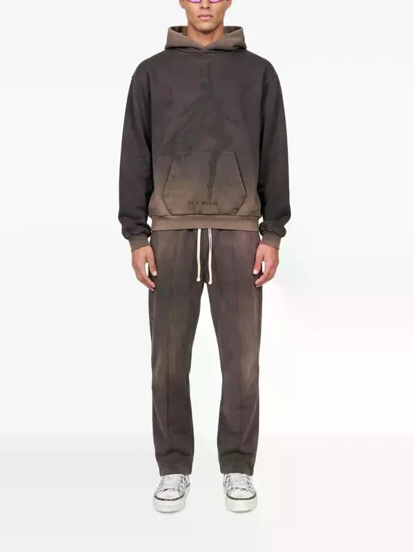 REPRESENT 247 Fallen Angel Graphic-print Faded-effect Hoodie