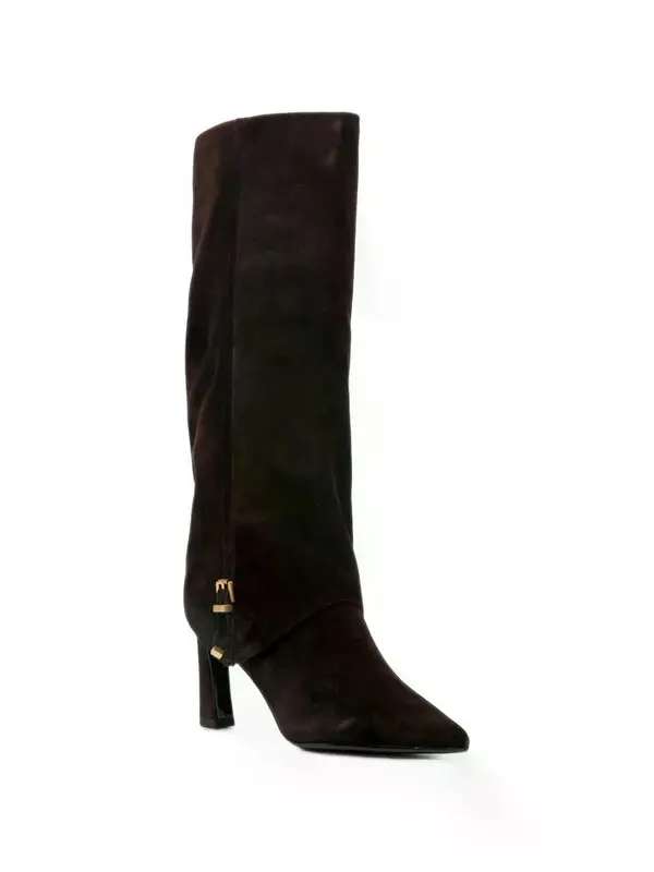 BRUNO PREMI Buckle-detail Pointed-toe Boots - Brown