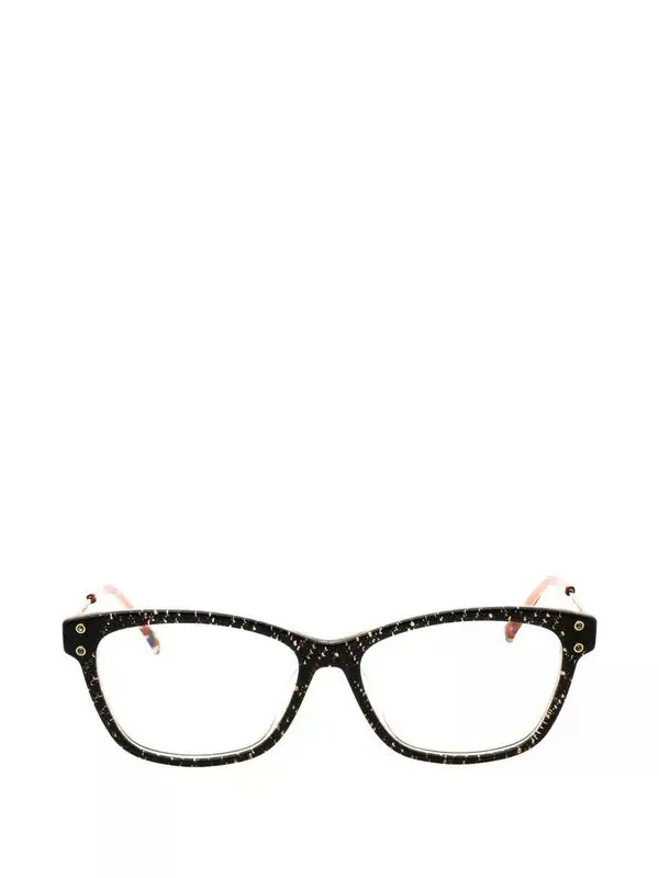 Missoni Glitter-effect Rectangle-frame Glasses