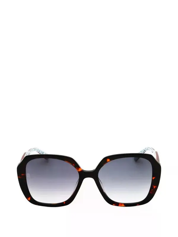 Tommy Hilfiger Tortoiseshell-effect Geometric-frame Sunglasses