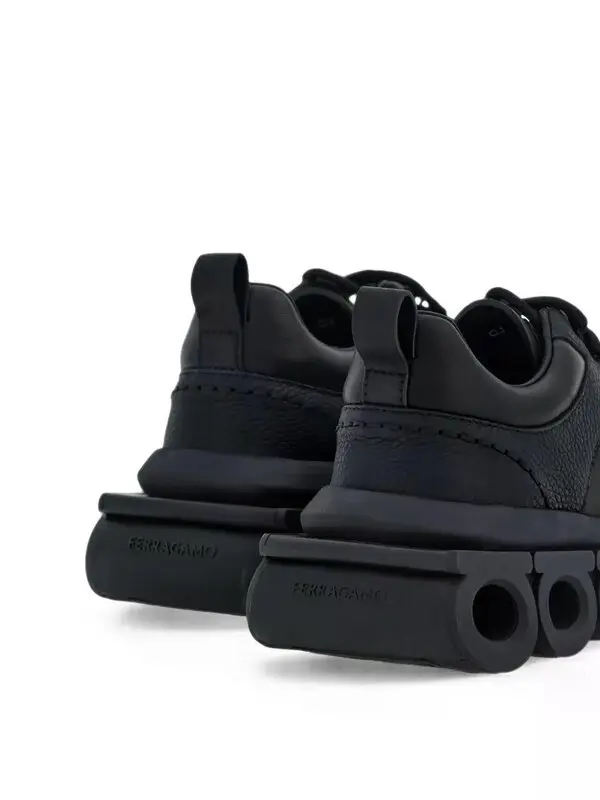 FERRAGAMO Cutout-sole Leather Sneakers