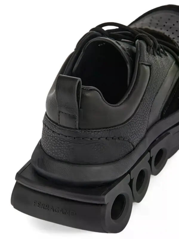 FERRAGAMO Cutout-sole Leather Sneakers