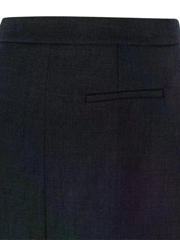 DOUUOD Front-slit Tailored Midi Skirt