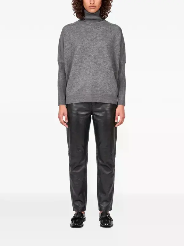 GOTHA Margareth Roll-neck Ribbed-sleeve Sweater