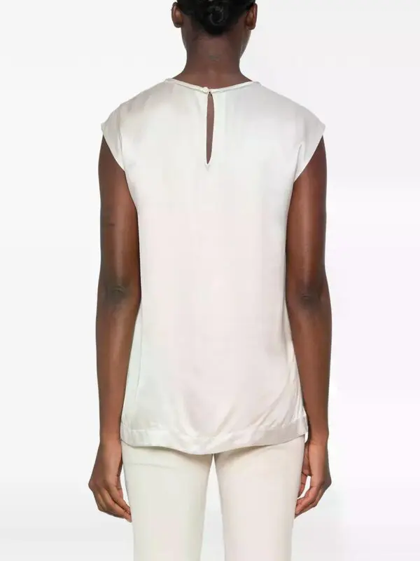 Peserico Bead-trim Sleeveless Top