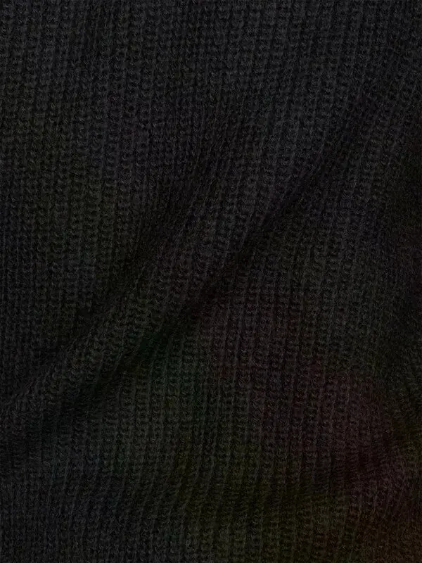 Max Mara Ribbed-knit Raglan-sleeve Sweater - Black
