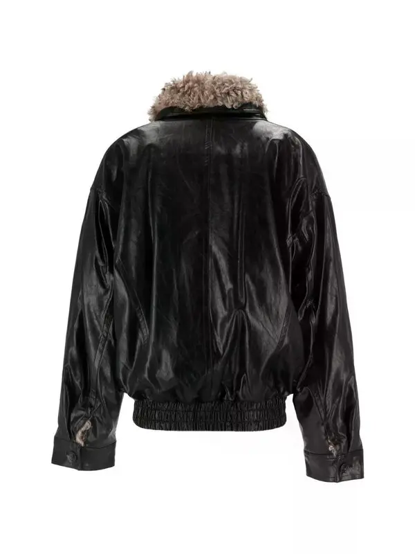 ELEH Shearling-collar Panelled Oversized Jacket