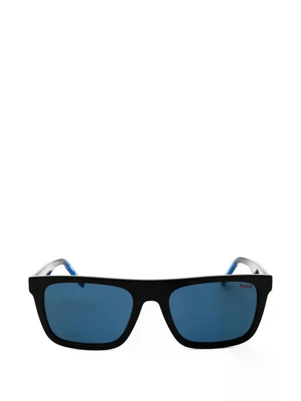 Hugo Rectangle-frame Sunglasses - Black