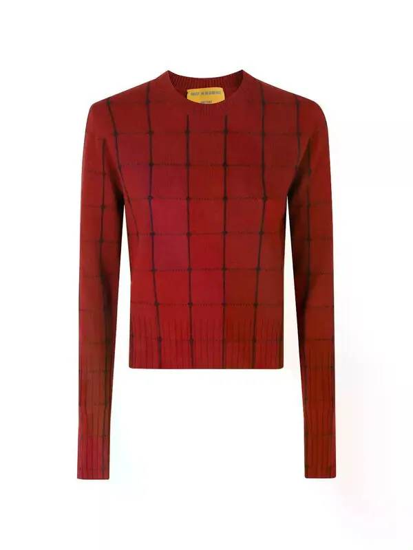 Guest In Residence Grid-pattern Sweater
