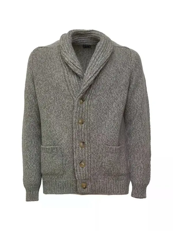 Fedeli Quito Shawl-collar Cardigan - Grey