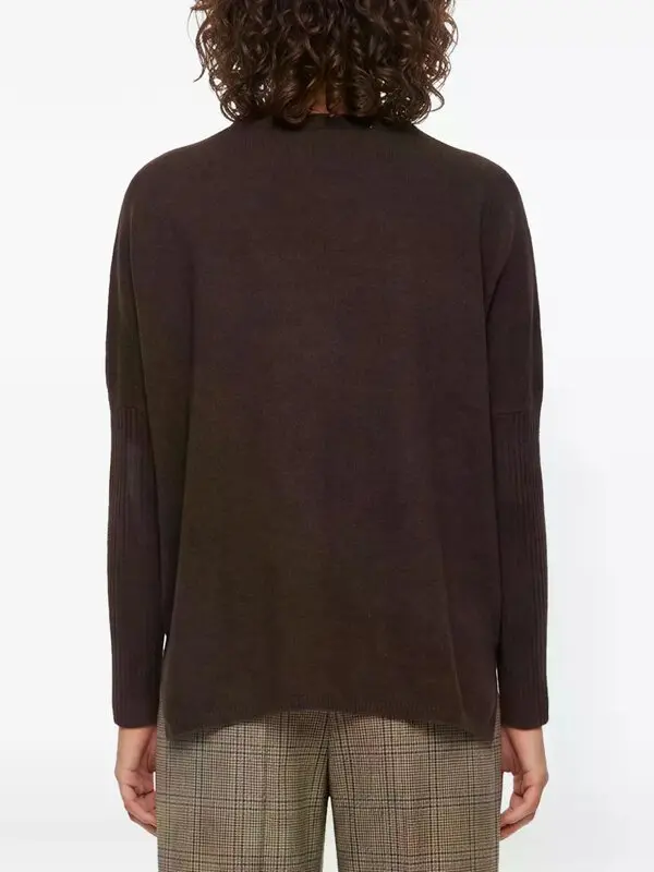 GOTHA Faustine Ribbed-knit V-neck Sweater