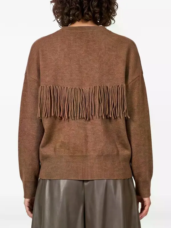 GOTHA Fiorella Fringe-detail Cropped Cardigan
