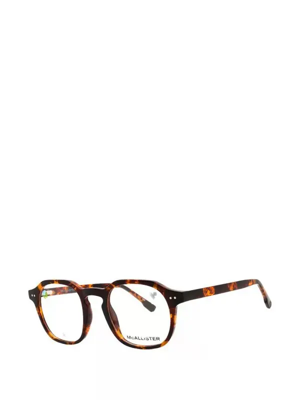 MCALLISTER Tortoiseshell-effect Round-frame Glasses