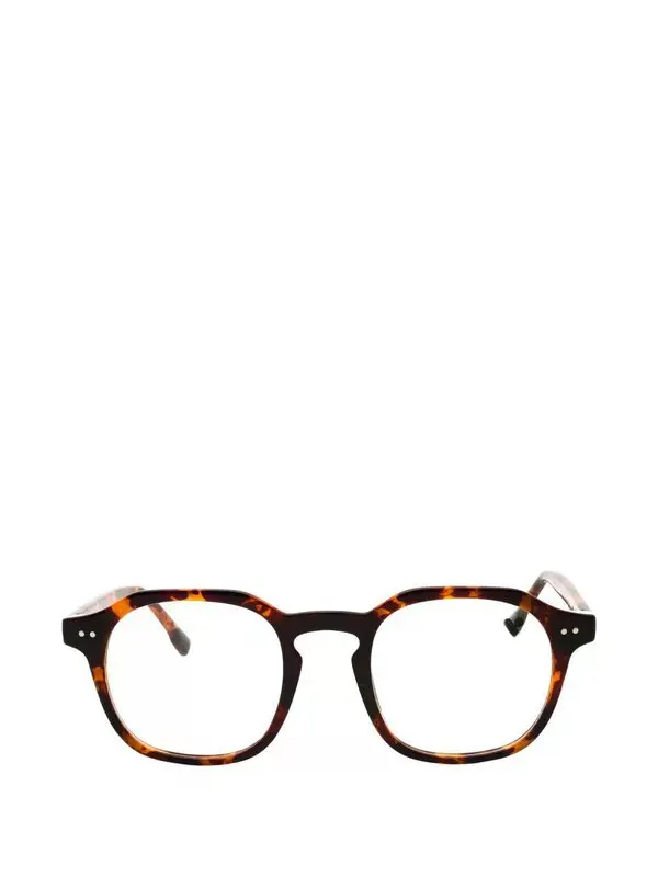 MCALLISTER Tortoiseshell-effect Round-frame Glasses - Brown