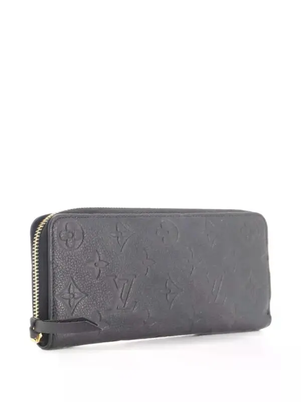 LOUIS VUITTON Clemence Wallet Monogram Empreinte Leather Small Wallets - Black