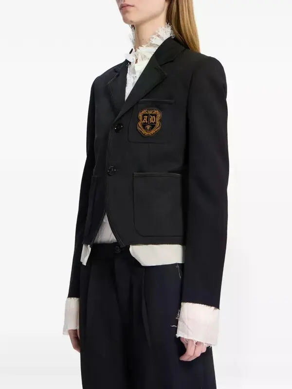ANN DEMEULEMEESTER Logo-patch Worsted-wool Jacket