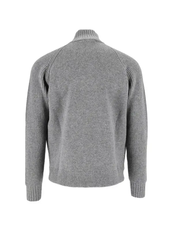 L.B.M. 1911 Ribbed-knit Zip-up Cardigan
