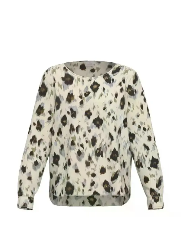 Marella Leopard-print Long-sleeve Blouse