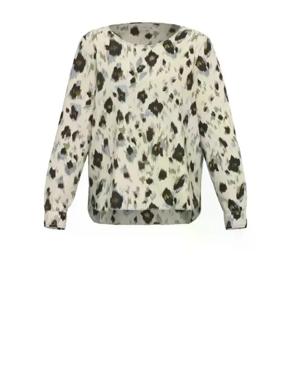Marella Leopard-print Long-sleeve Blouse