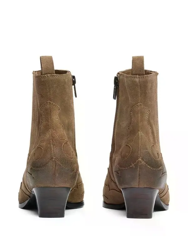 Ash Titan Western-style Ankle Boots - Brown
