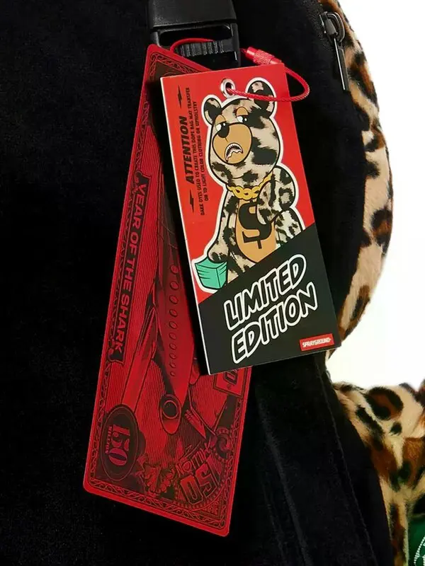 SPRAYGROUND Leopard Money Bear Backpack