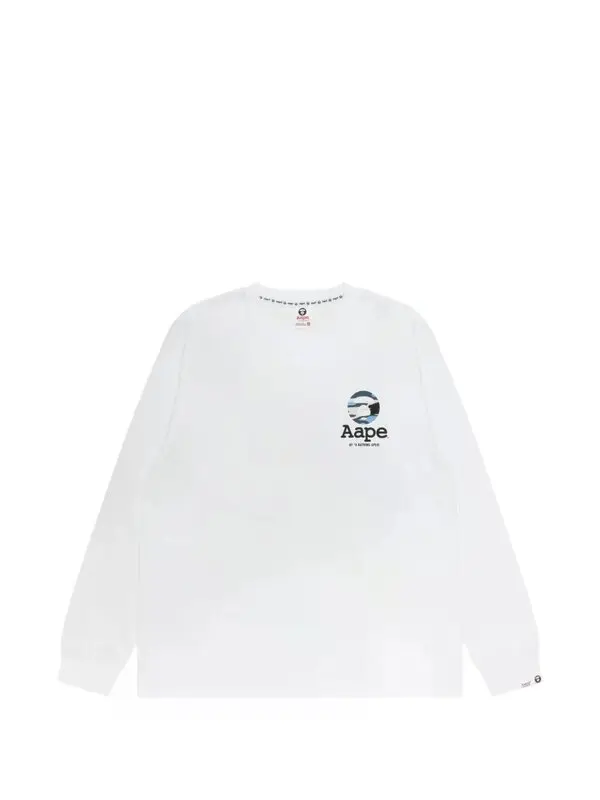 AAPE BY *A BATHING APE Camo-logo T-shirt - White