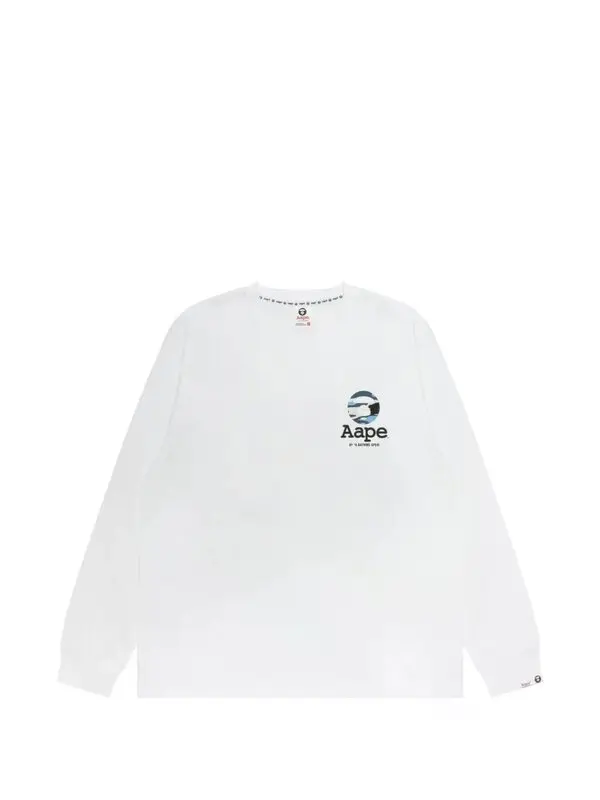 AAPE BY *A BATHING APE Camo-logo T-shirt - White