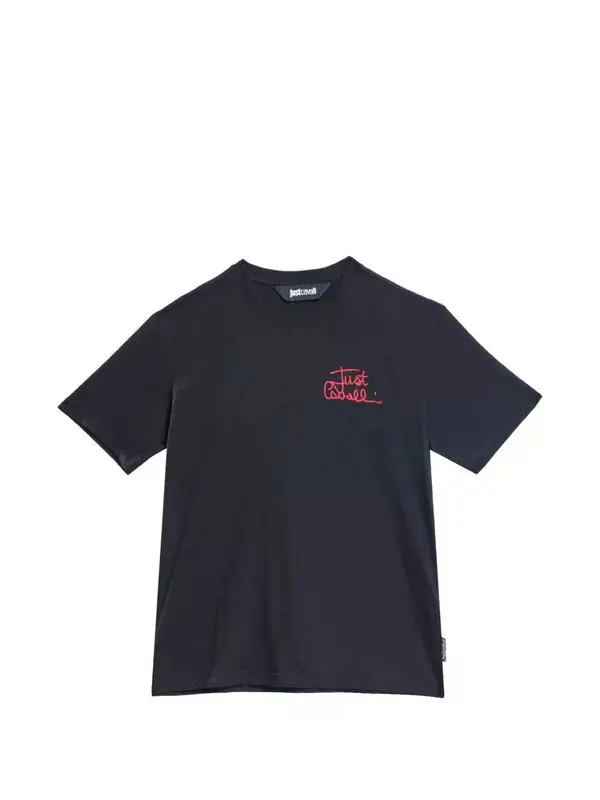 Just Cavalli Logo-embroidered T-shirt