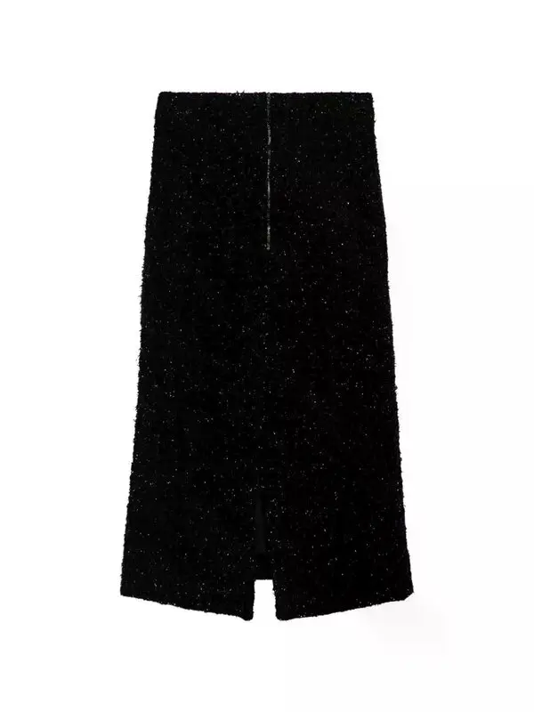 Balenciaga Tweed Midi Skirt