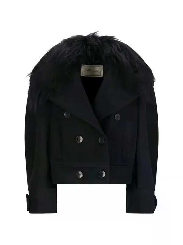 Blumarine Double-breasted Fastening Jacket - Black