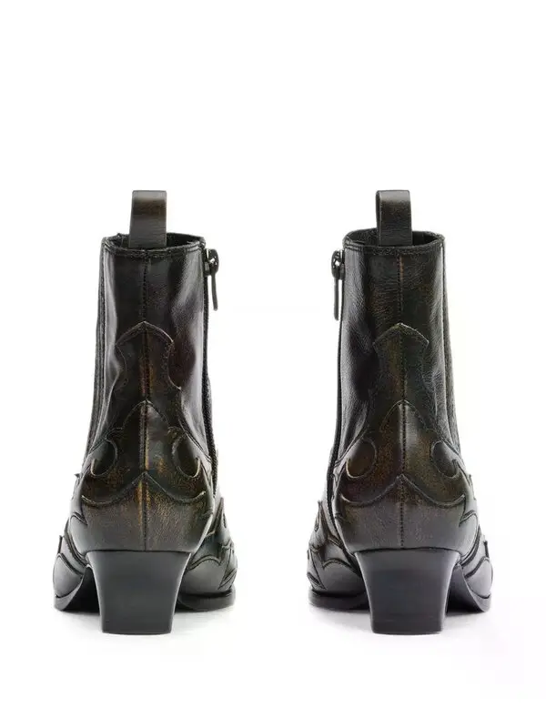 Ash Titan Leather Western-style Ankle Boots