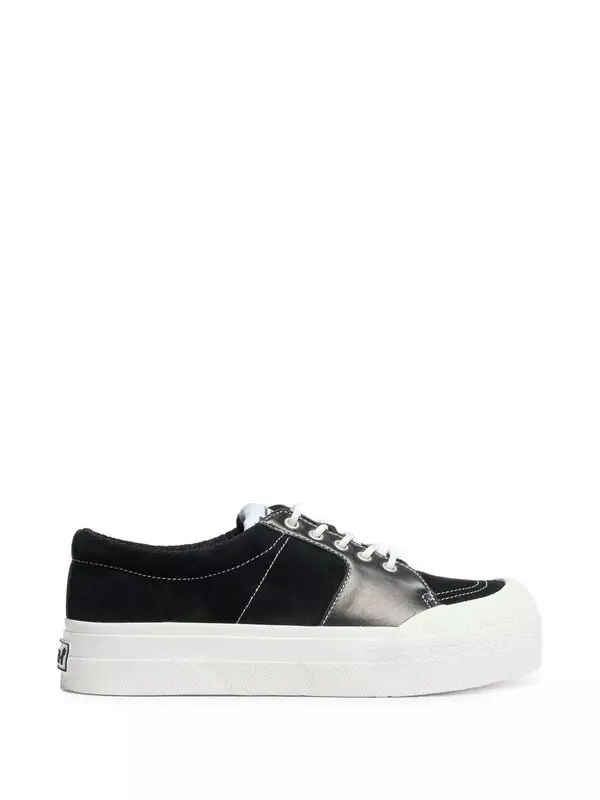 Ash Aster Panelled Leather Low-top Sneakers - Black