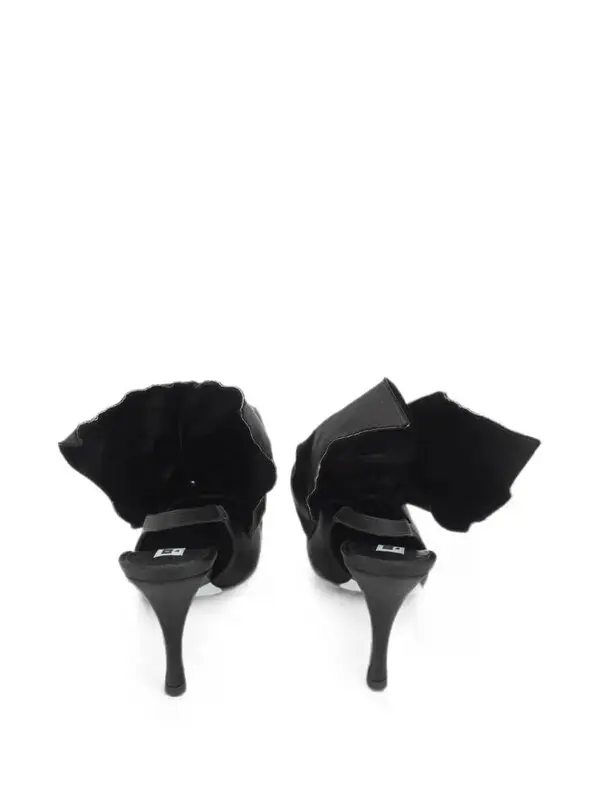 Moschino Oversize-bow Satin Slingback Heeled Pumps