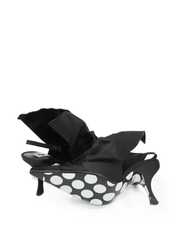 Moschino Oversize-bow Satin Slingback Heeled Pumps