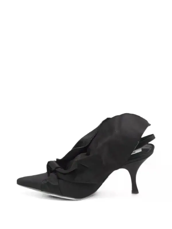 Moschino Oversize-bow Satin Slingback Heeled Pumps
