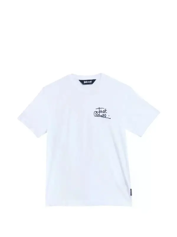 Just Cavalli Logo-embroidered T-shirt