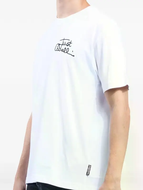 Just Cavalli Logo-embroidered T-shirt