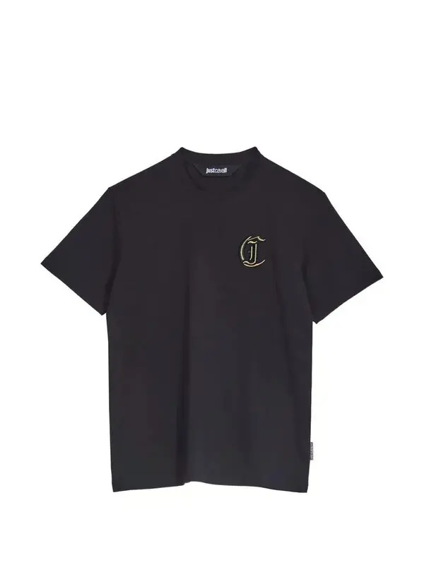 Just Cavalli Lurex Logo-embroidered T-shirt