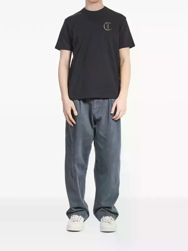 Just Cavalli Lurex Logo-embroidered T-shirt