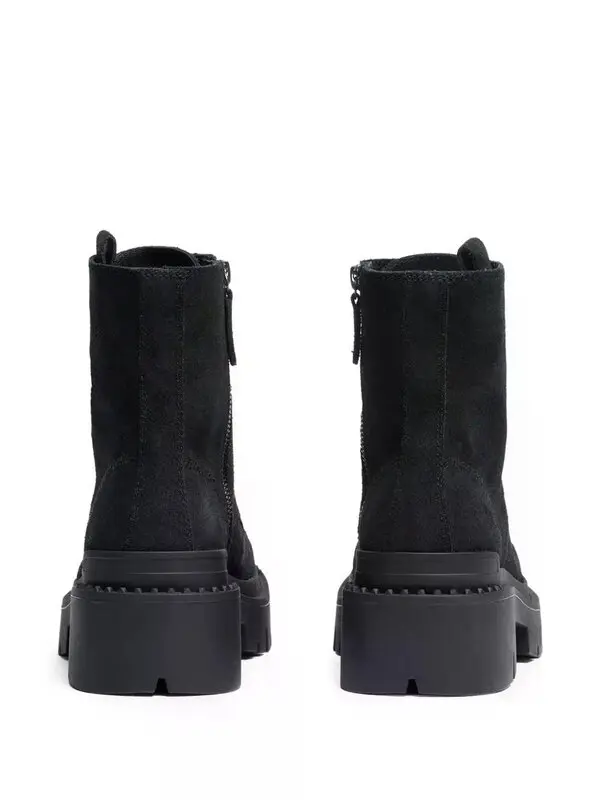 Ash Noah Lace-up Combat Boots - Black