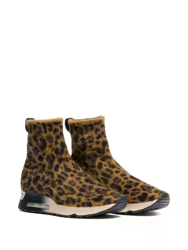 Ash Lio Leopard-print High-top Slip-on Sneakers