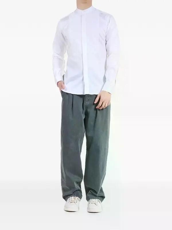 Karl Lagerfeld Bib-front Mandarin-collar Shirt