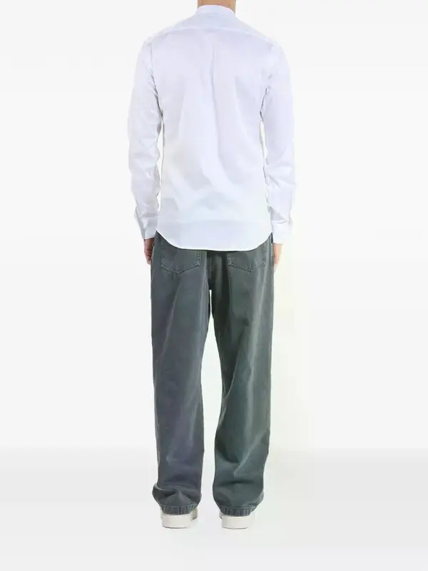 Karl Lagerfeld Bib-front Mandarin-collar Shirt