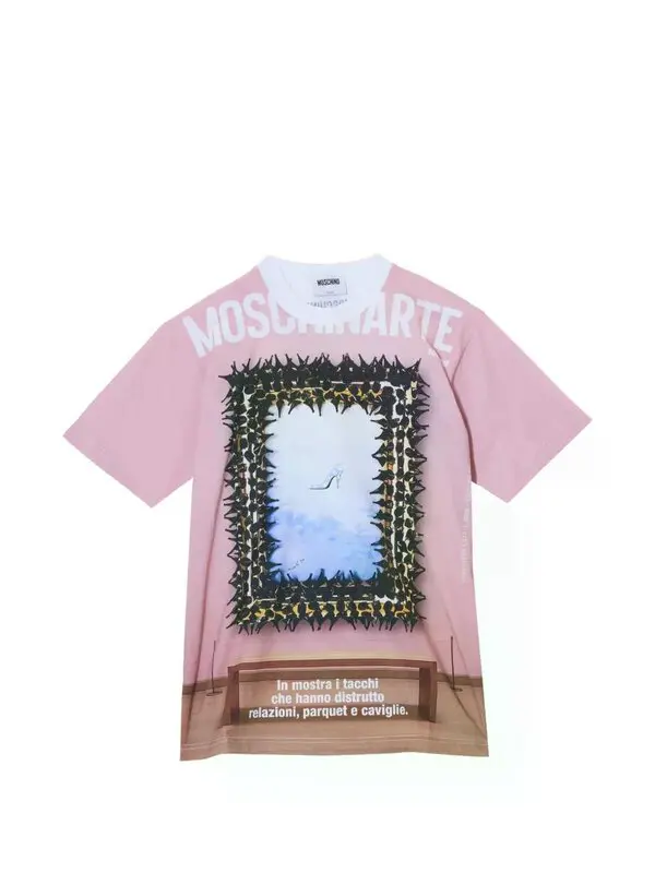 Moschino Graphic-print Oversized T-shirt - Pink