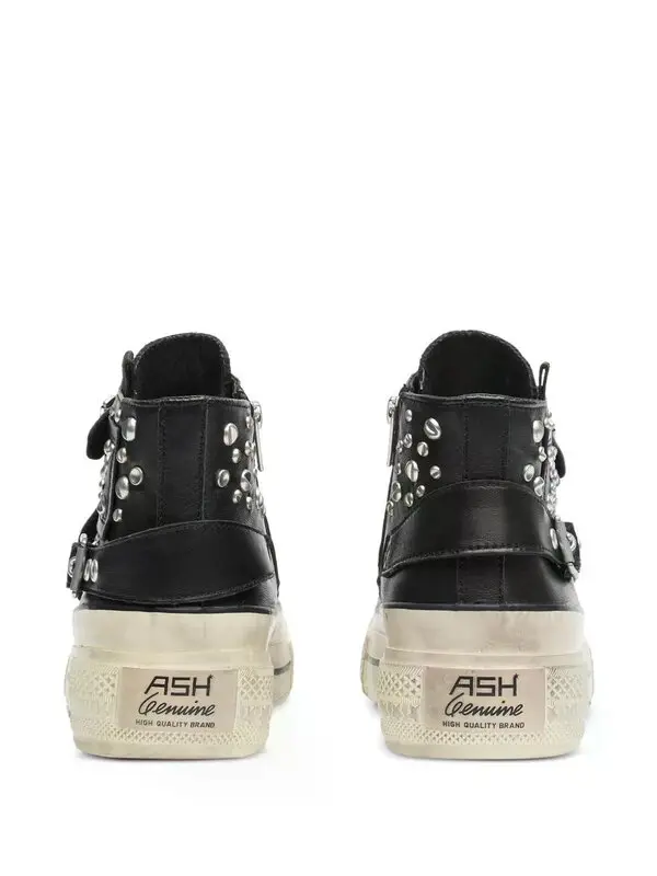 Ash Rainbow Stud-embellished Buckled High-top Sneakers
