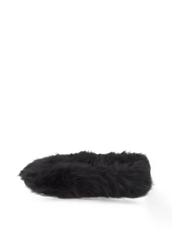 Moschino Faux-fur Ballet Flats