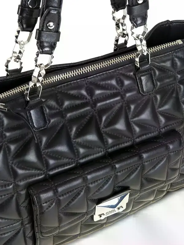 Karl Lagerfeld Quilted Leather Tote Bag