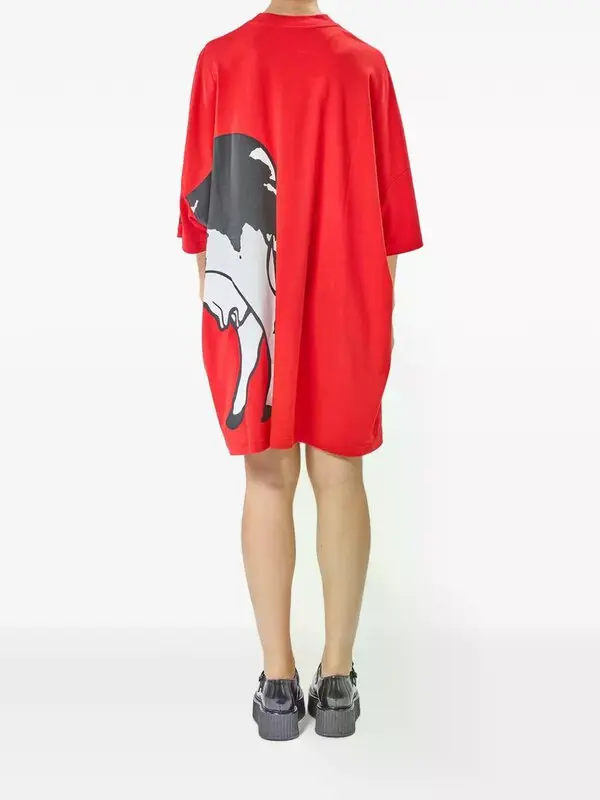 Moschino Cow-print Oversized T-shirt Mini Dress