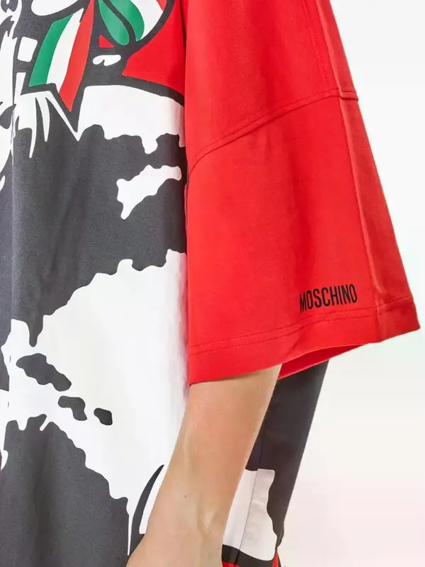 Moschino Cow-print Oversized T-shirt Mini Dress